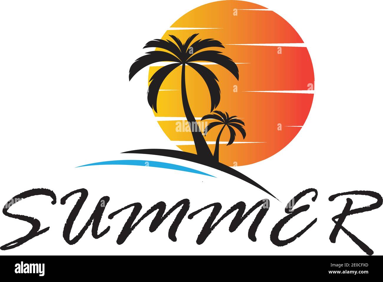 summer logo symbol illustration design template - vector Stock Vector ...