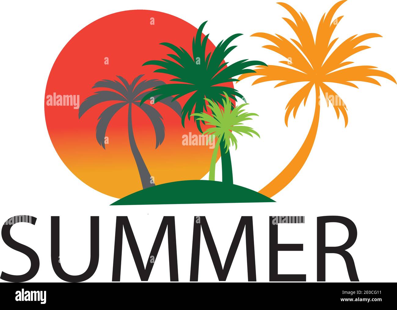 summer logo symbol illustration design template - vector Stock Vector ...