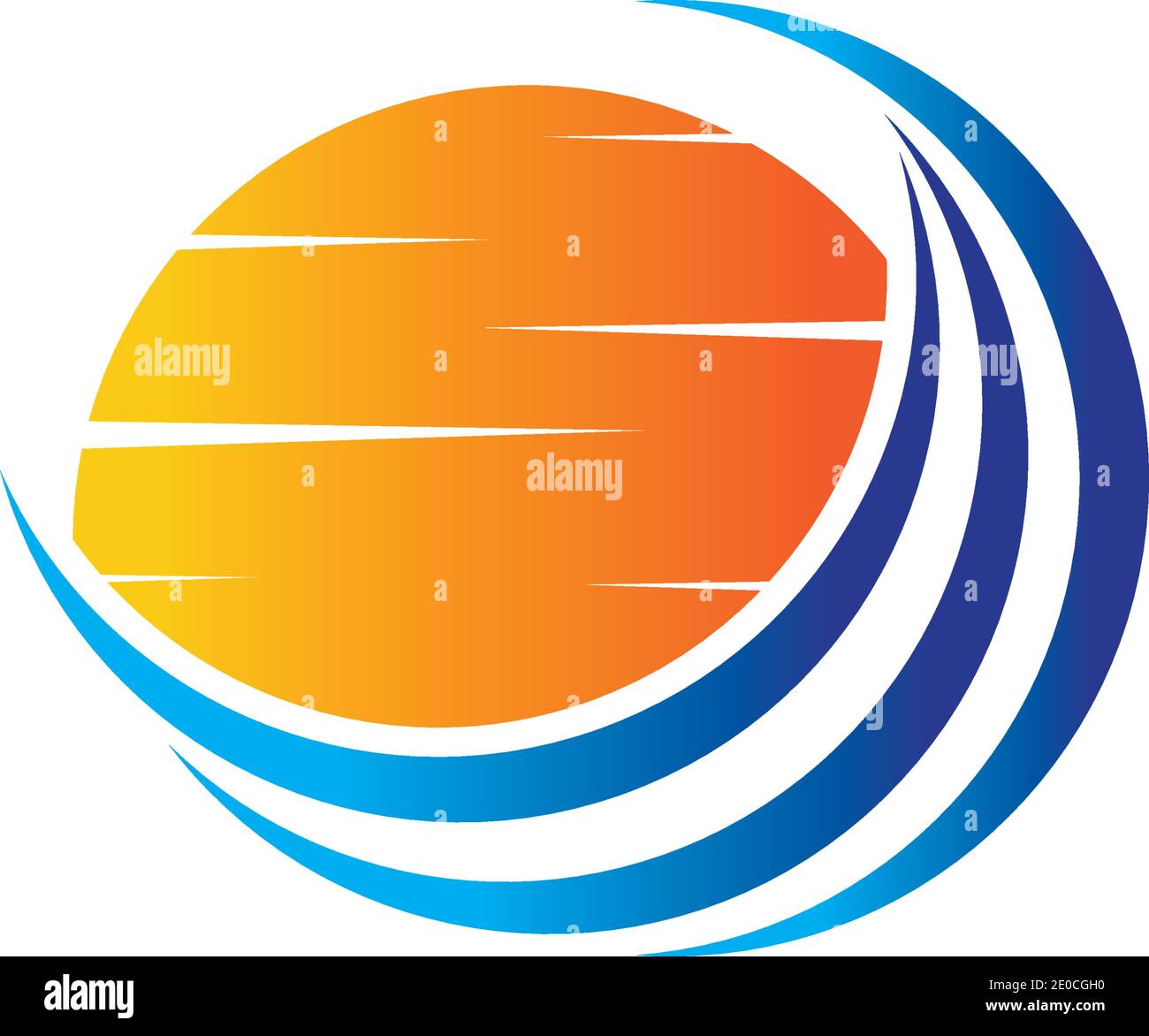 sea Water wave and sun icon vector illustration design logo - Vector ...