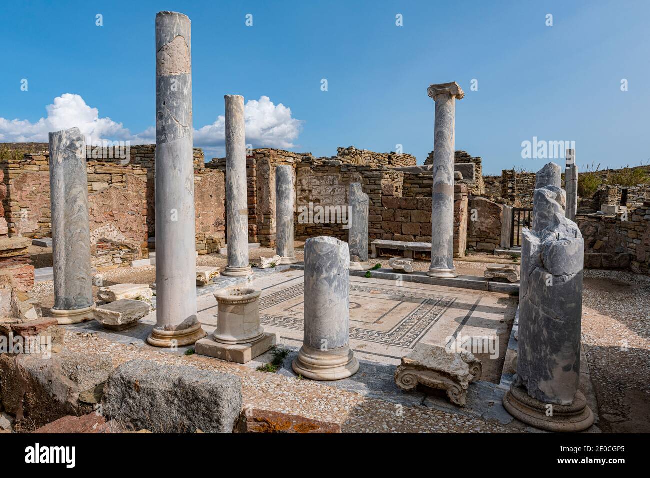 Delos, UNESCO World Heritage Site, near Mykonos, Cyclades, Greek ...