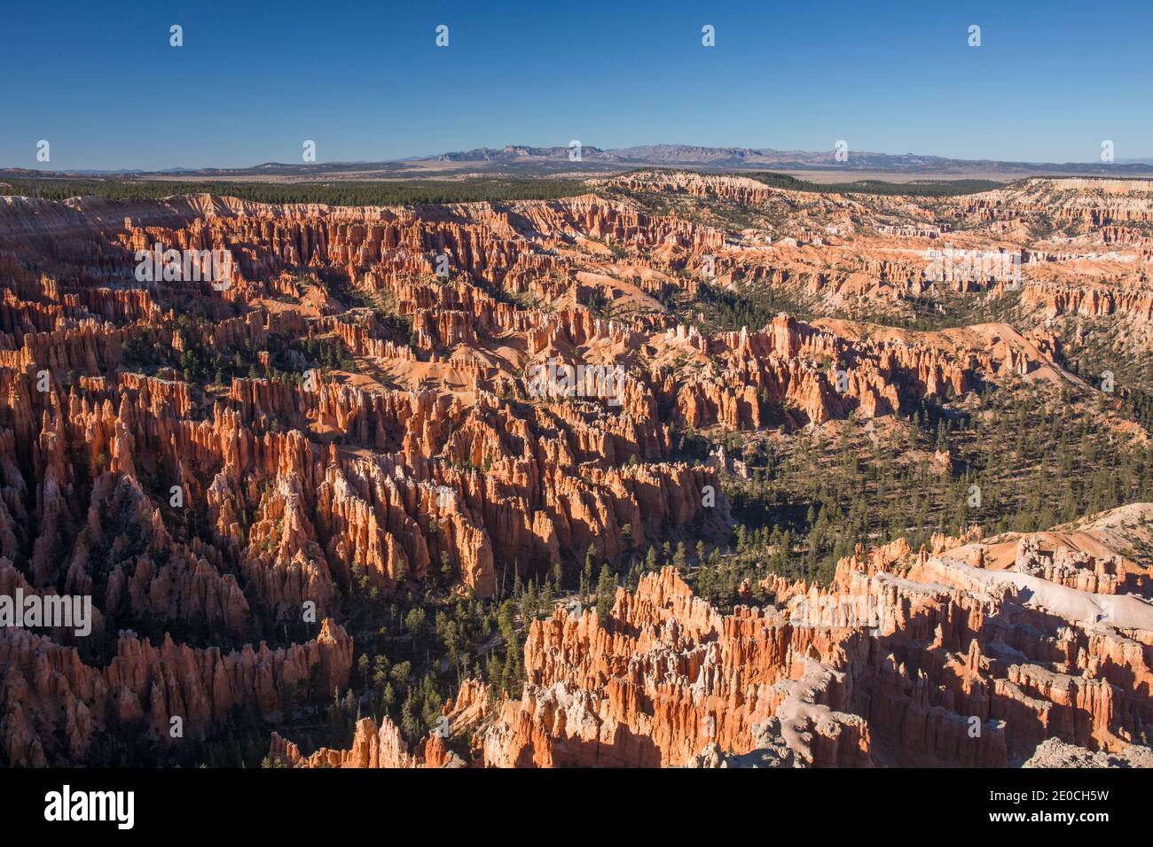 View over Bryce Amphitheatre from the Rim Trail at Bryce Point, Bryce ...