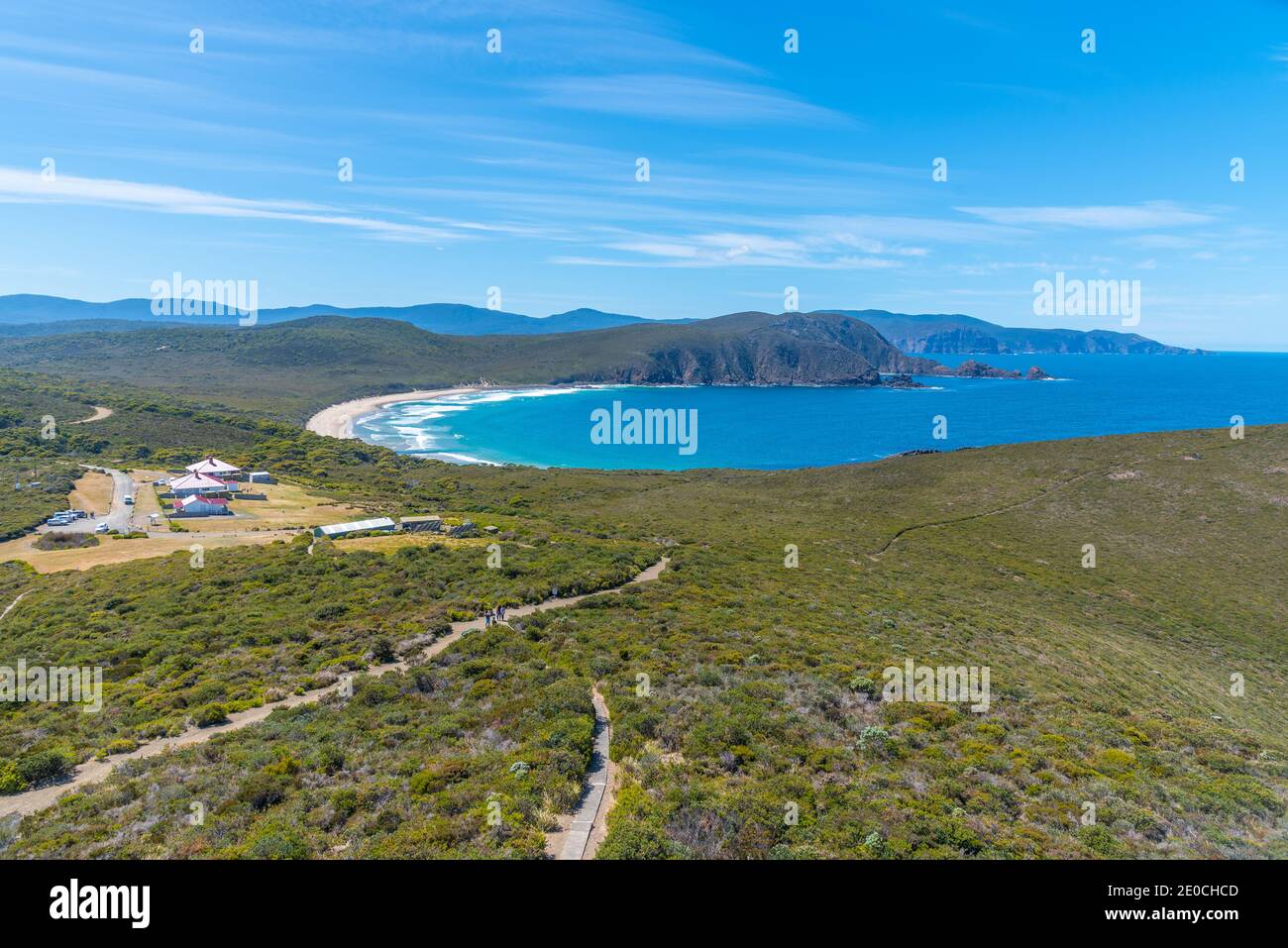 Lighthouse station at Lighthouse bay at Bruny Island in Tasmania ...