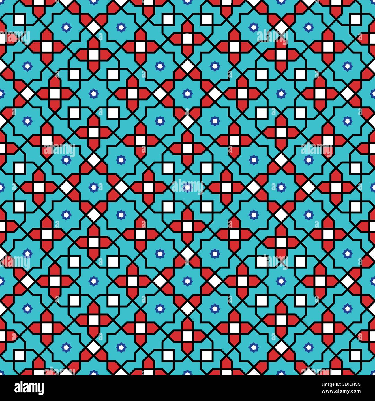 Islamic Geometric Patterns On Fabric