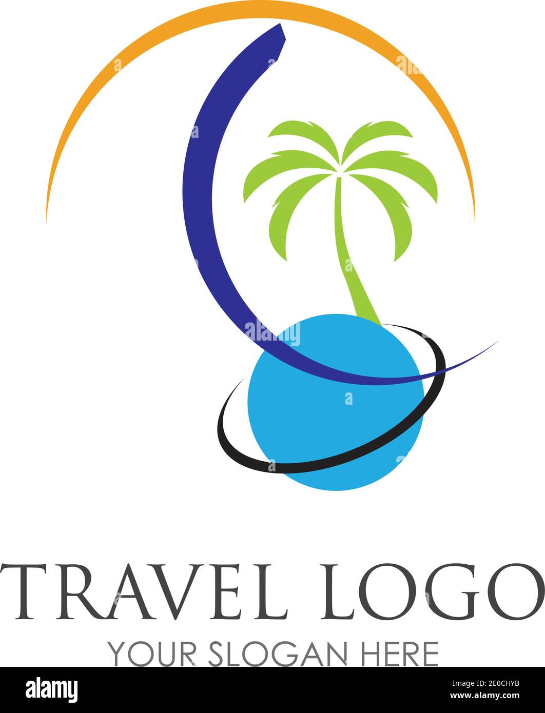 Travel logo vector icon design template-vector Stock Vector Image & Art ...