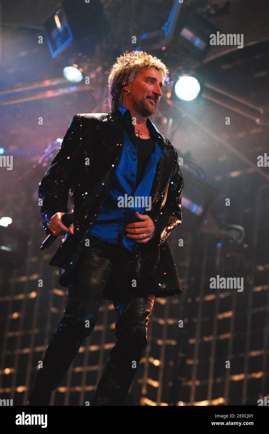 Rod Stewart on stage at The Big Twix Mix Concert held at The Birmingham ...