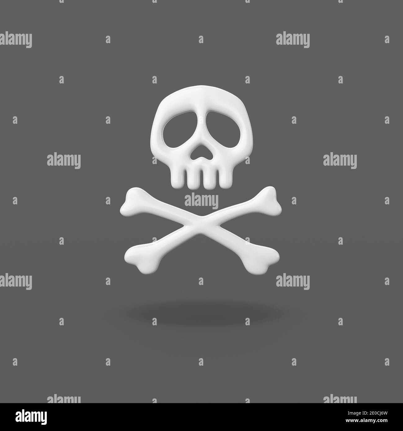 Pirate Skull Symbol on Dark Gray Background Stock Photo - Alamy