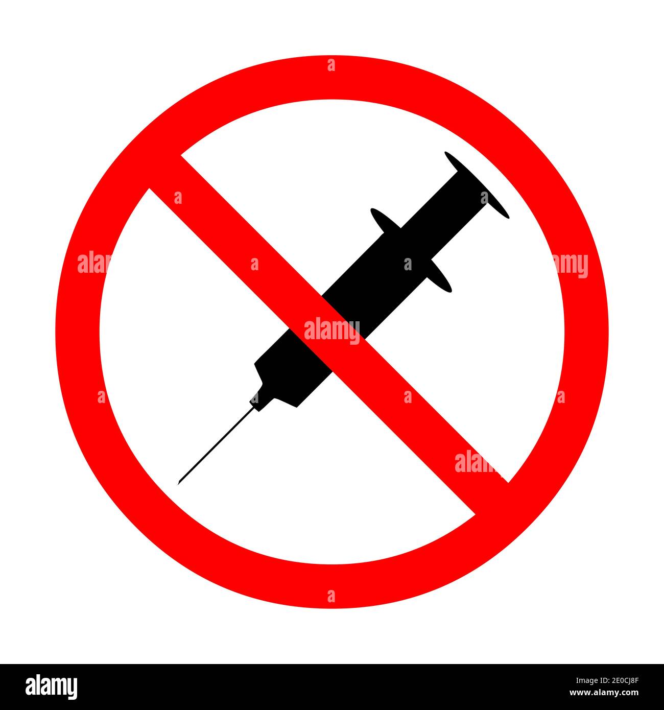 No vaccine symbol icon Stock Photo - Alamy