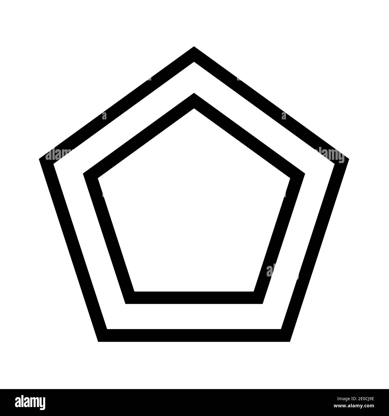 Double pentagon symbol icon Stock Photo - Alamy