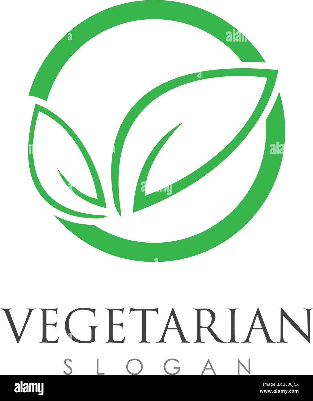 vegetarian food logo illustration design template - vector Stock Vector ...