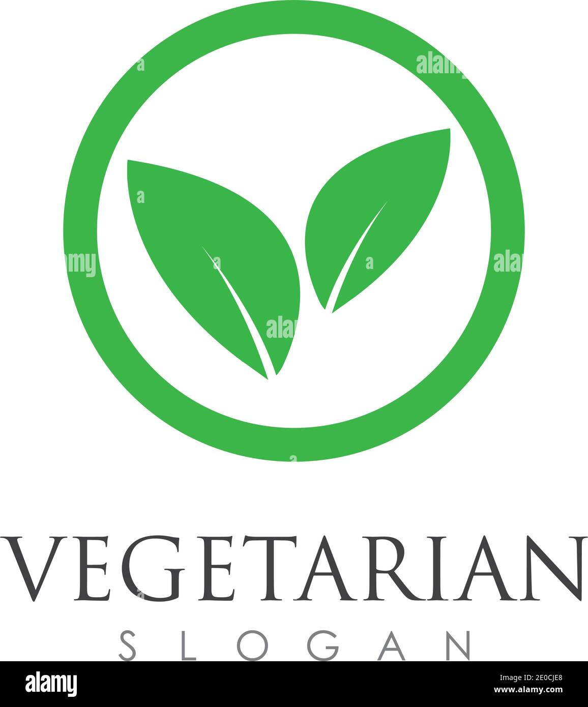 vegetarian food logo illustration design template - vector Stock Vector ...