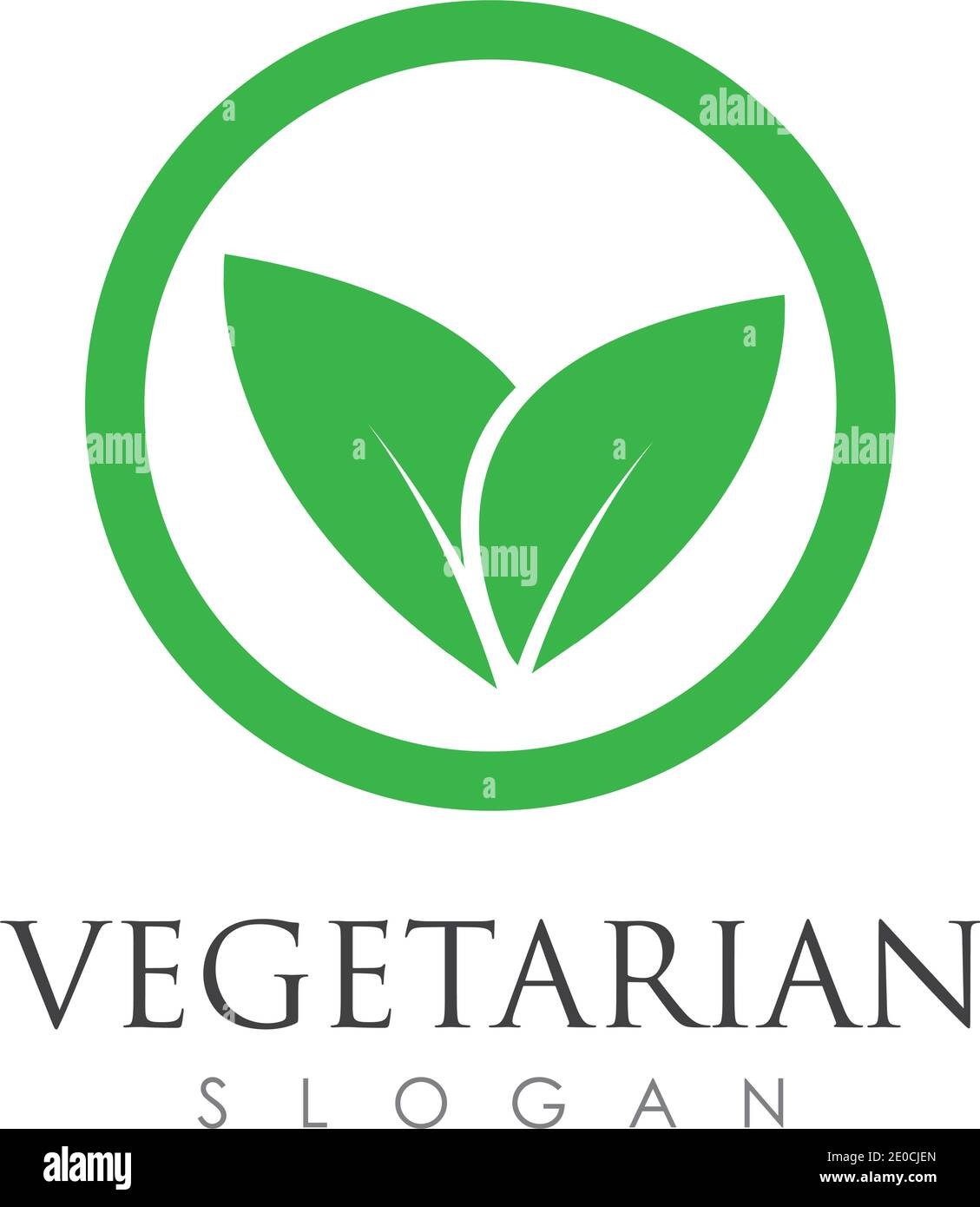 vegetarian food logo illustration design template - vector Stock Vector ...