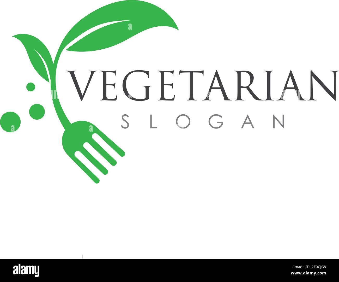 vegetarian food logo illustration design template - vector Stock Vector ...