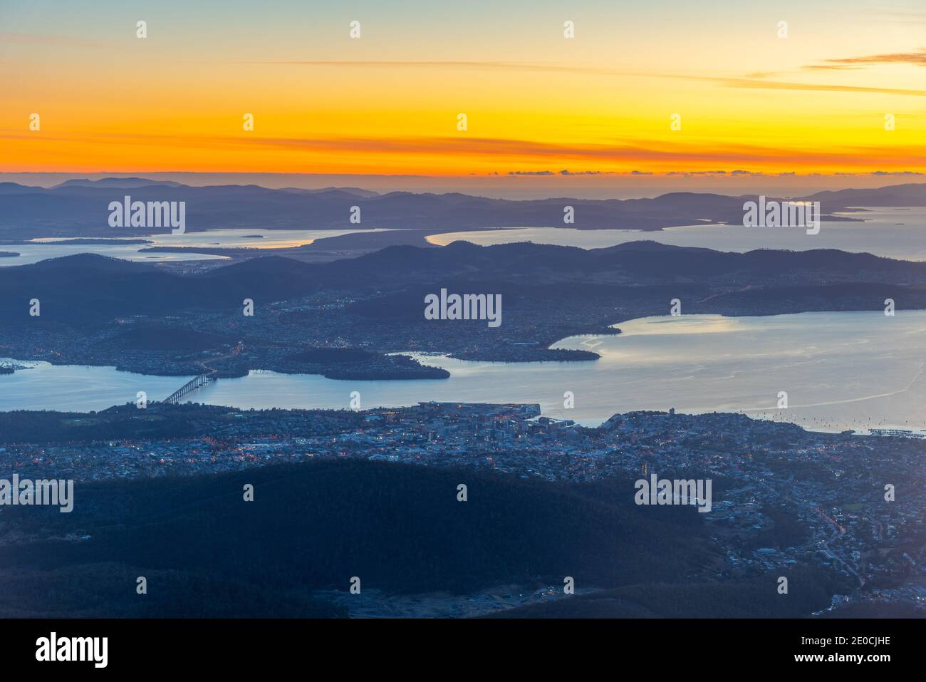 Tasman Bridge Hobart Sunset High Resolution Stock Photography and ...
