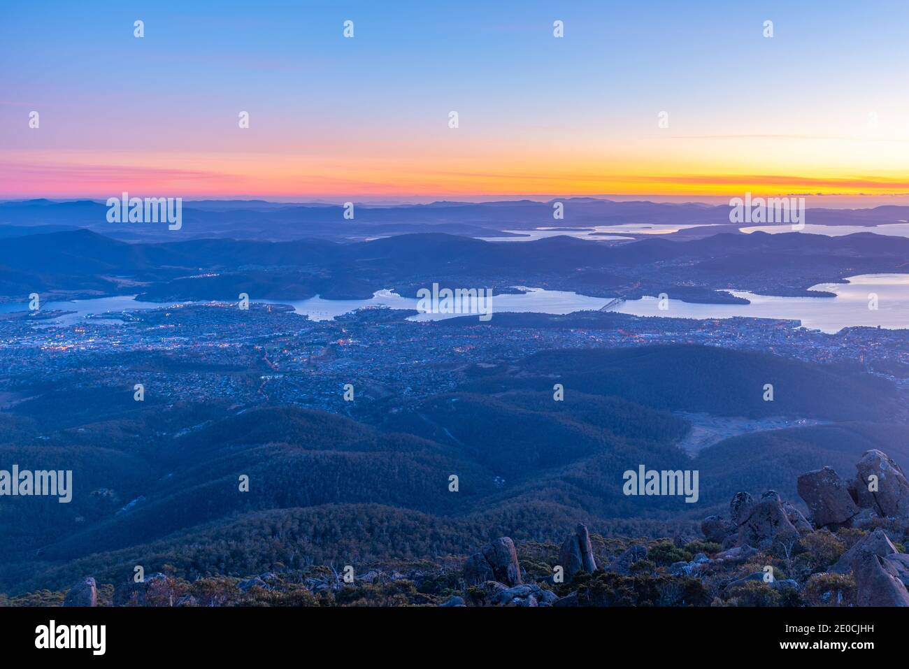 Tasman bridge hobart sunset hi-res stock photography and images - Alamy