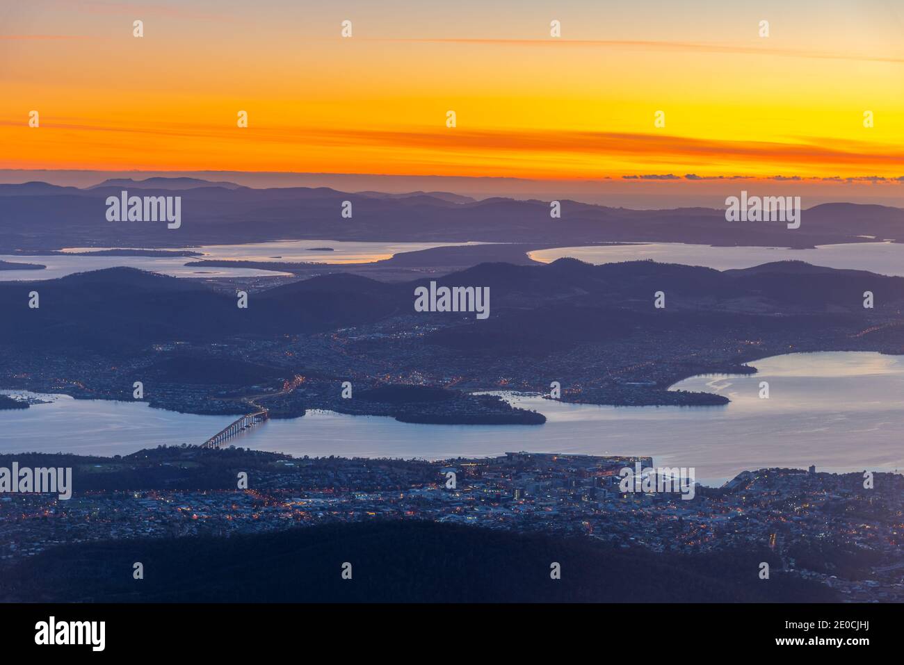 Tasman Bridge Hobart Sunset High Resolution Stock Photography and ...