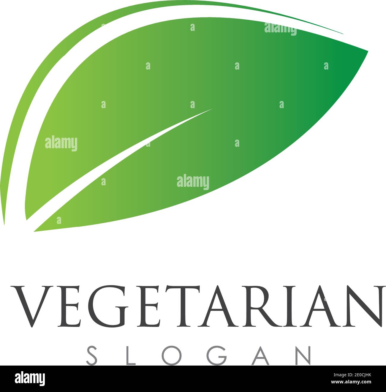 vegetarian food logo illustration design template - vector Stock Vector ...