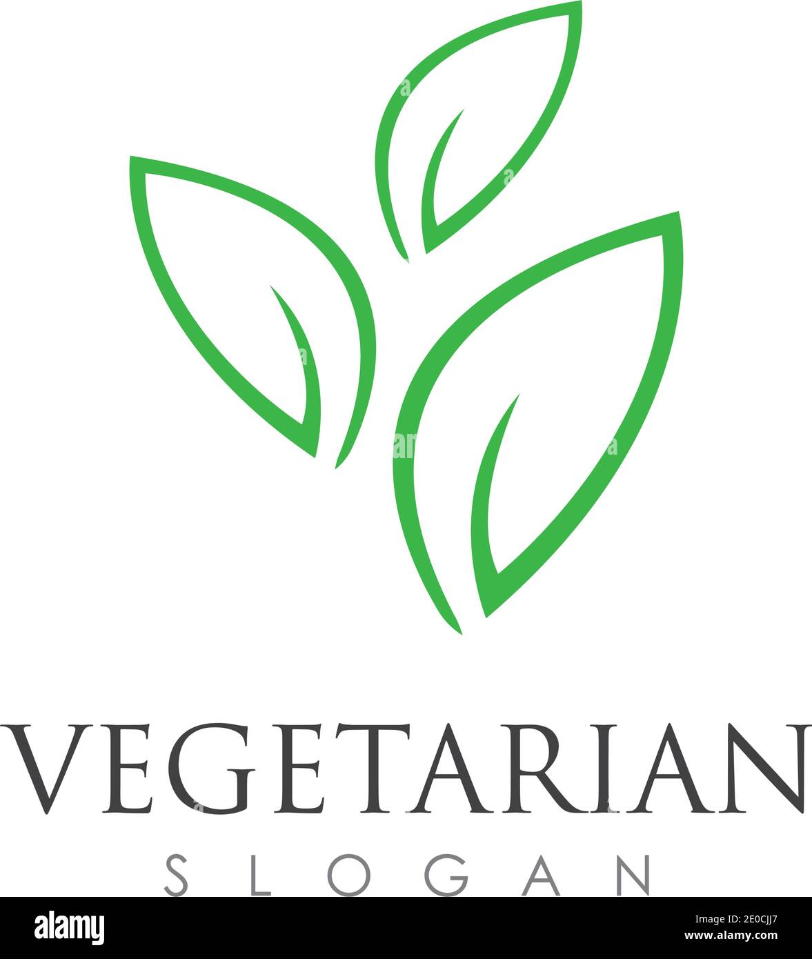 vegetarian food logo illustration design template - vector Stock Vector ...