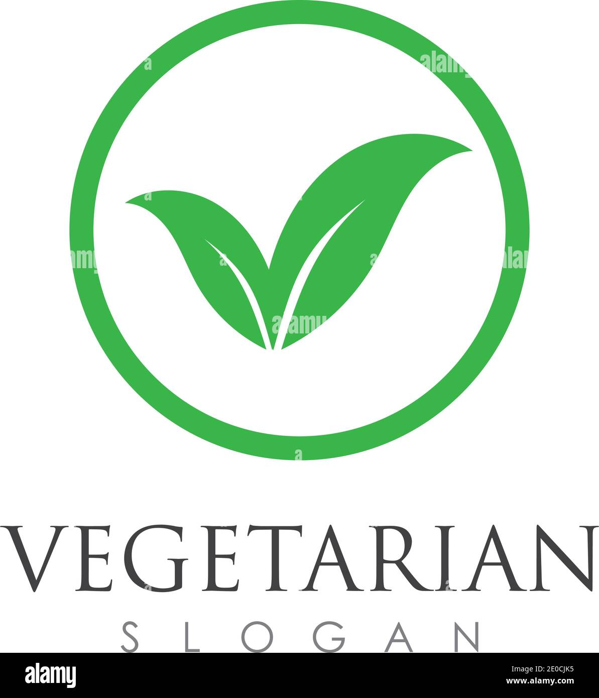 vegetarian food logo illustration design template - vector Stock Vector ...