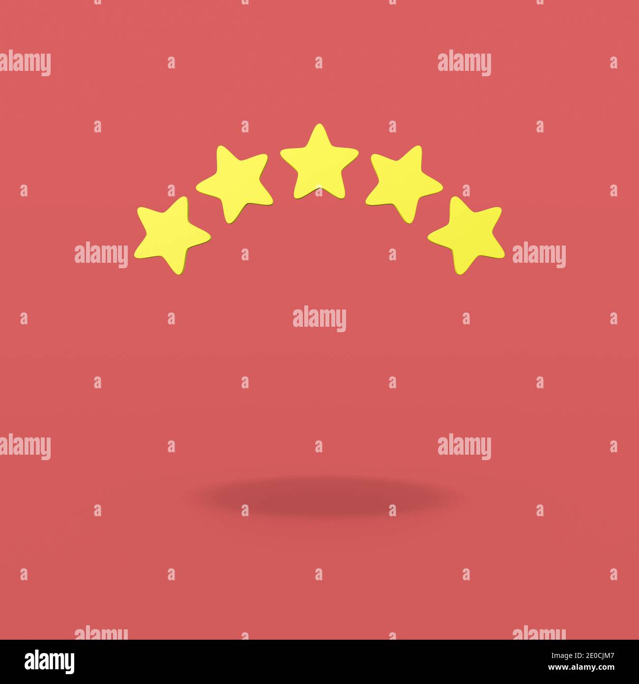 Five Stars on Red Background Stock Photo - Alamy