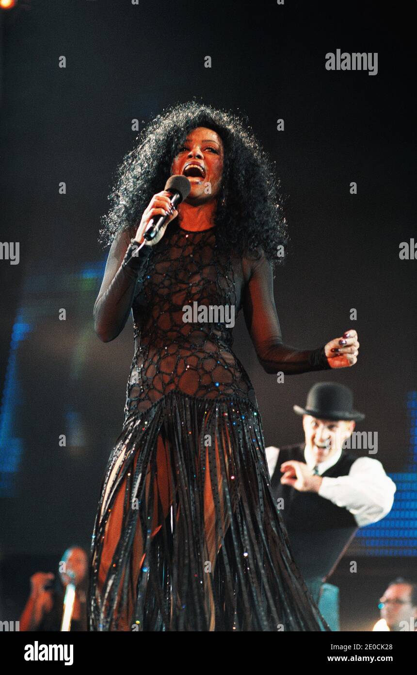 Diana Ross on stage at The Big Twix Mix Concert held at The Birmingham ...