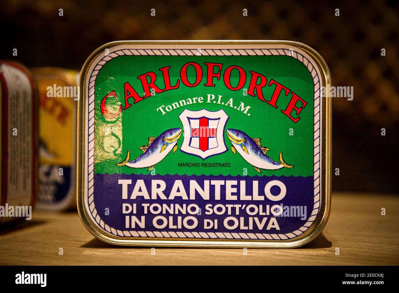 Italy Sardinia Carloforte - canned tuna Stock Photo - Alamy
