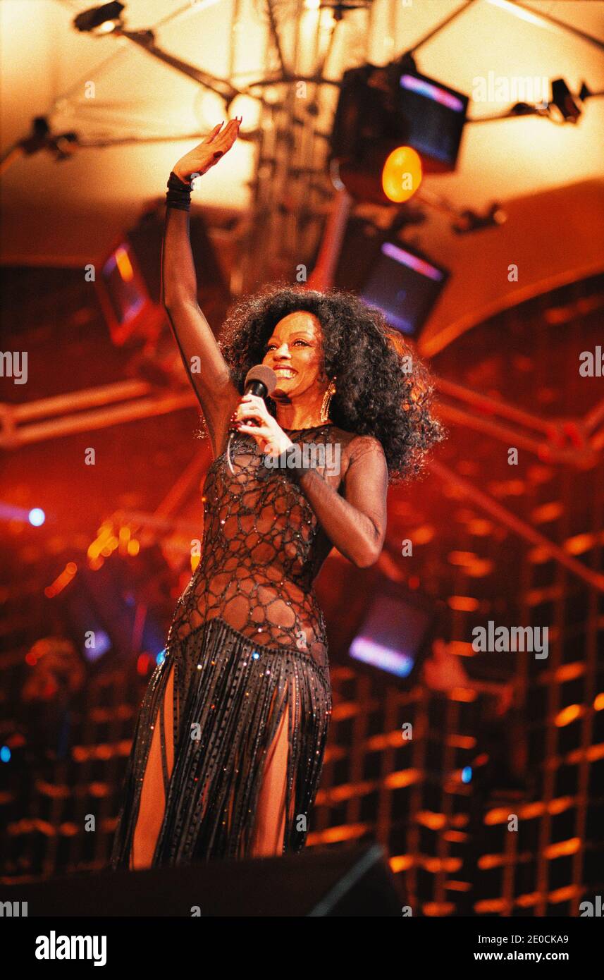 Diana Ross on stage at The Big Twix Mix Concert held at The Birmingham ...