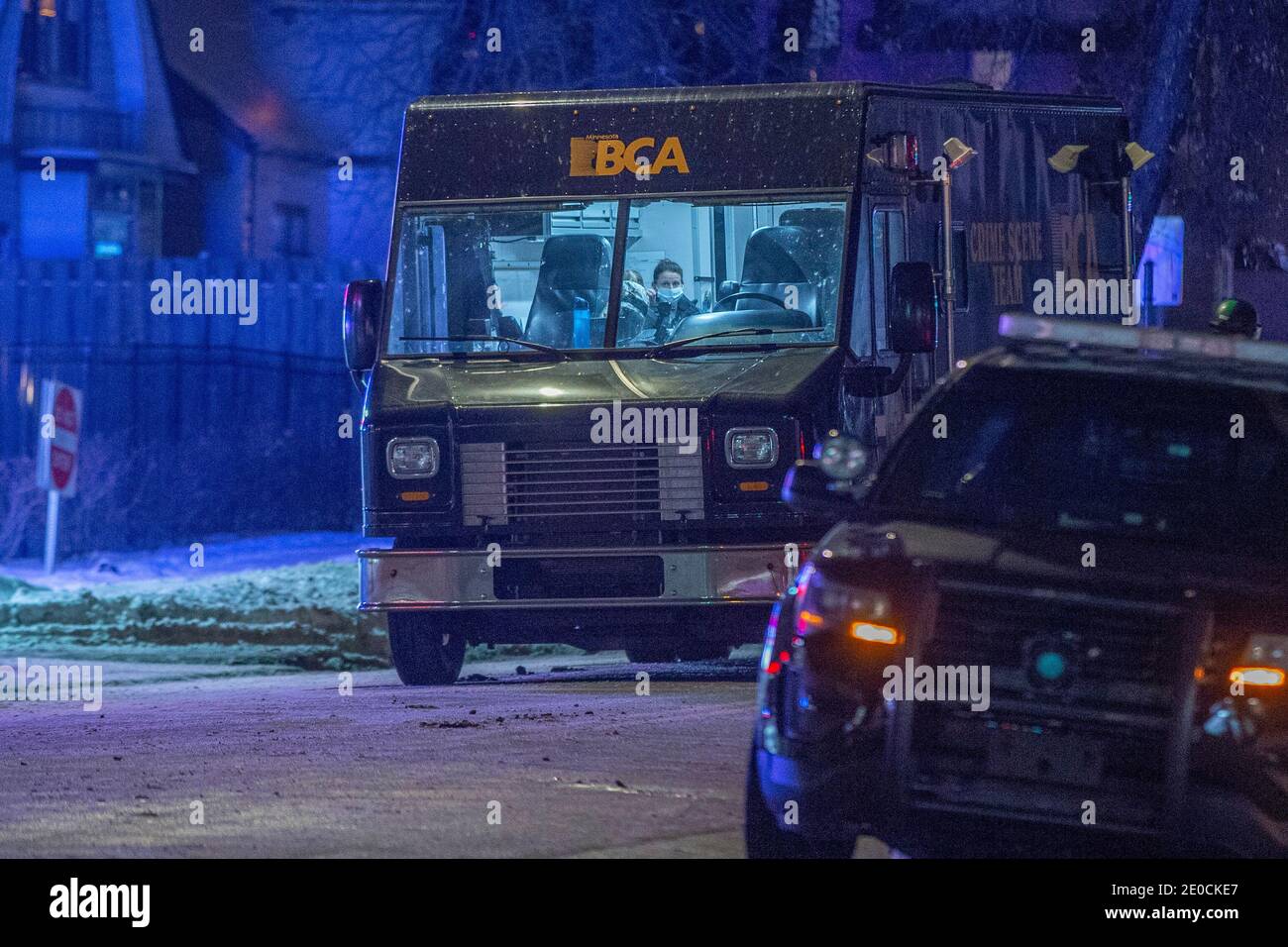 Minneapolis, Minnesota, USA. 30th Dec, 2020. A BCA van sits on Cedar ...
