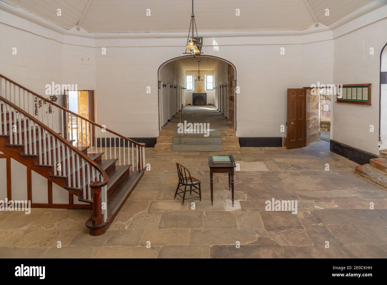 Interior of the asylum and separate prison at Port Arthur Historic site ...