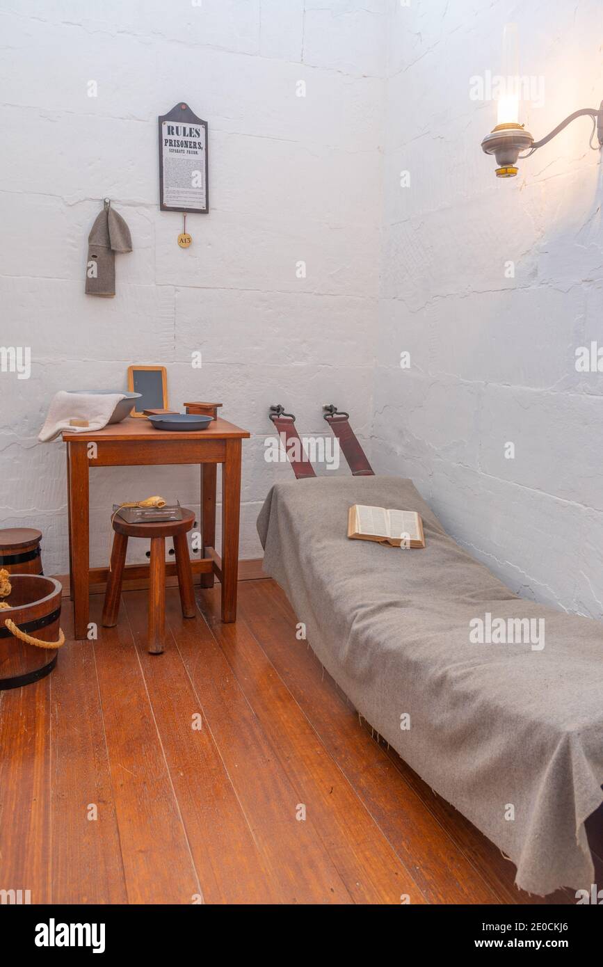 Interior of the asylum and separate prison at Port Arthur Historic site ...