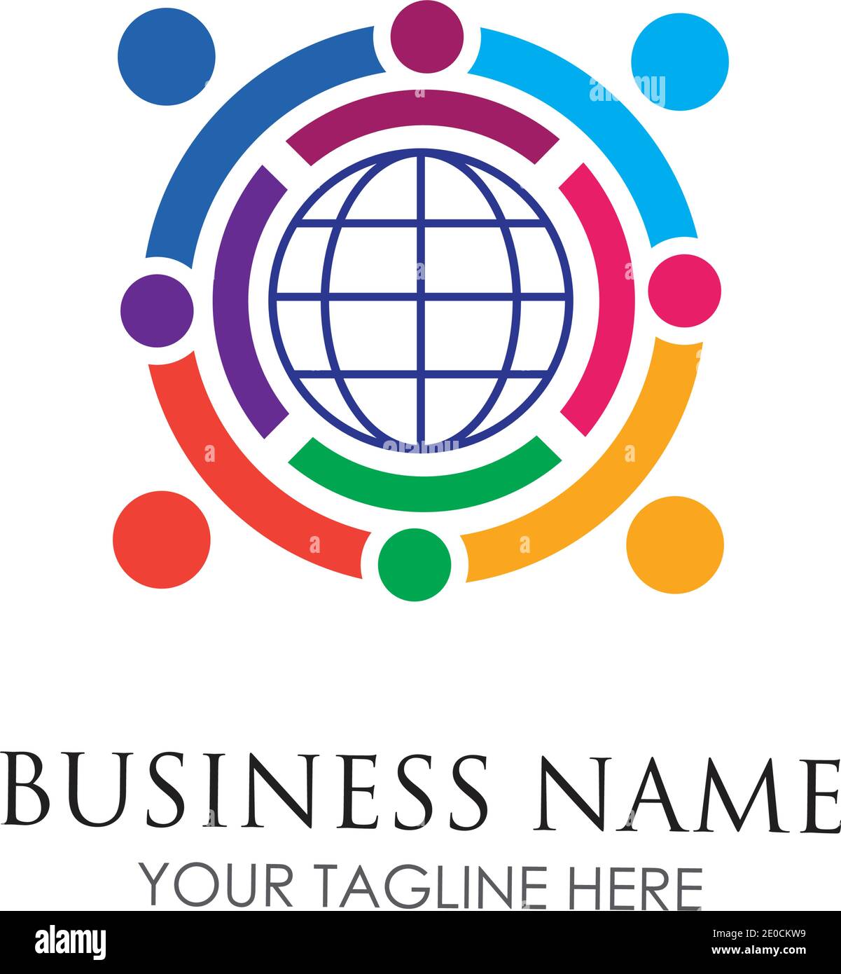 World Community people Logo illustration design template Stock Vector ...