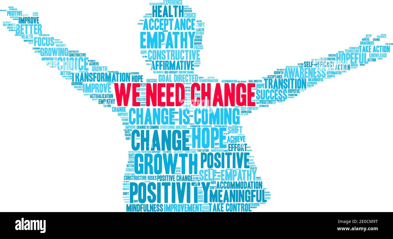 We Need Change word cloud on a white background Stock Vector Image ...