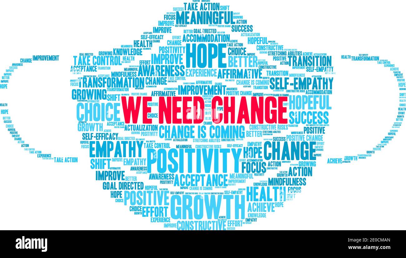 We Need Change word cloud on a white background Stock Vector Image ...
