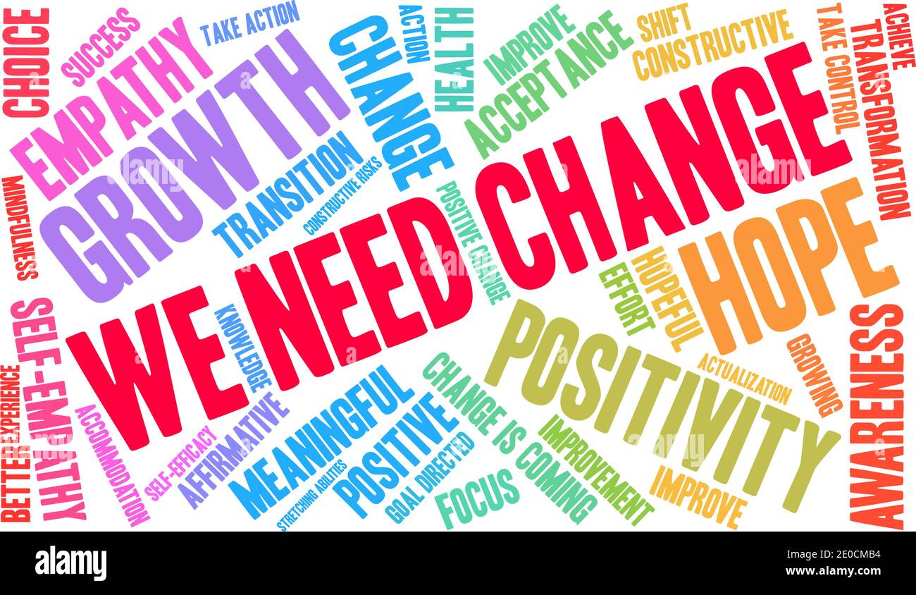 We Need Change word cloud on a white background Stock Vector Image ...
