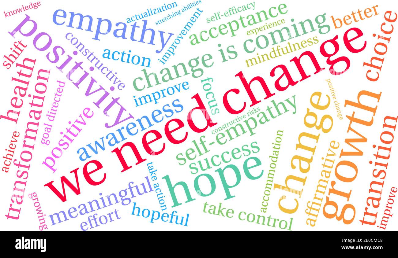 We Need Change word cloud on a white background Stock Vector Image ...