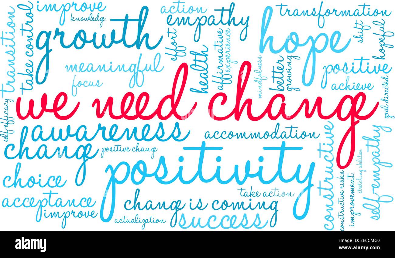 We Need Change word cloud on a white background Stock Vector Image ...