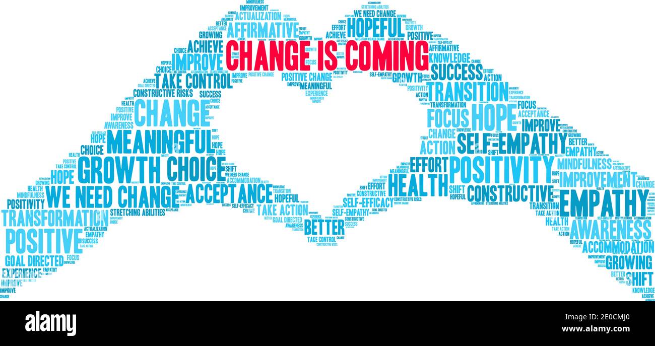 Change Is Coming word cloud on a white background Stock Vector Image ...
