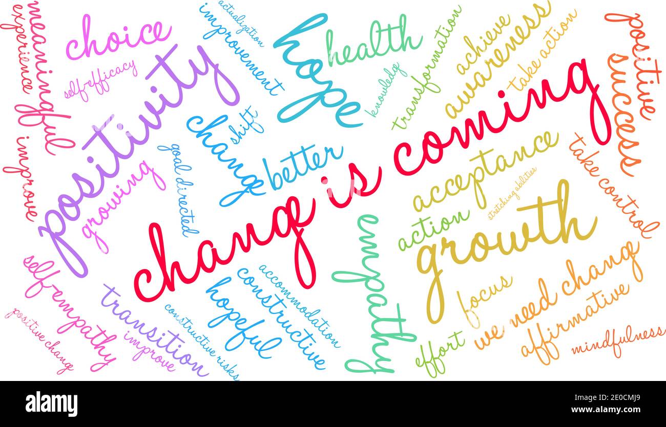 Change Is Coming word cloud on a white background Stock Vector Image ...