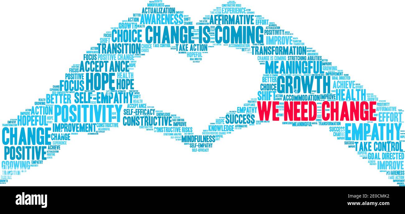 We Need Change word cloud on a white background Stock Vector Image ...