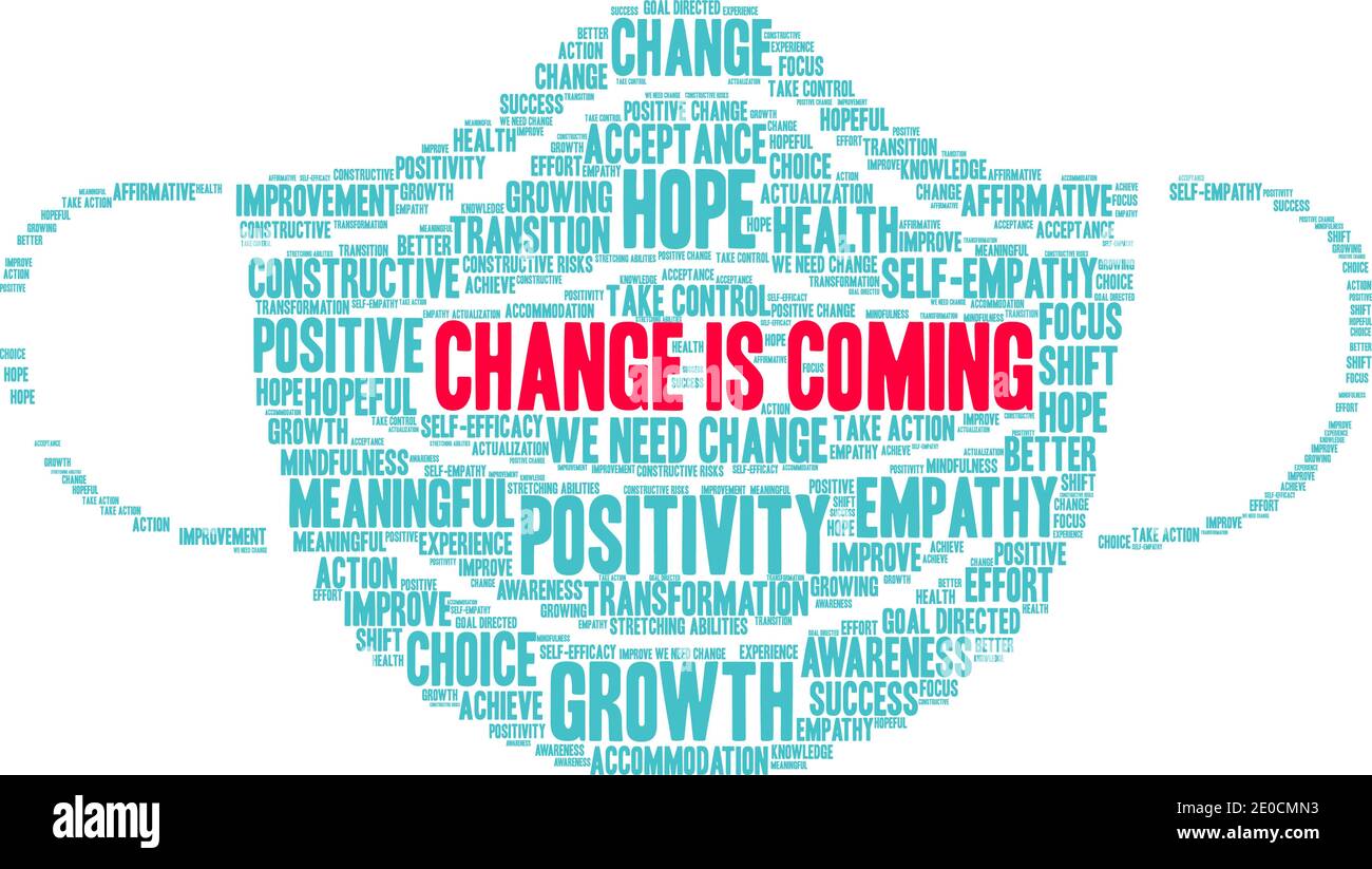 Change Is Coming word cloud on a white background Stock Vector Image ...