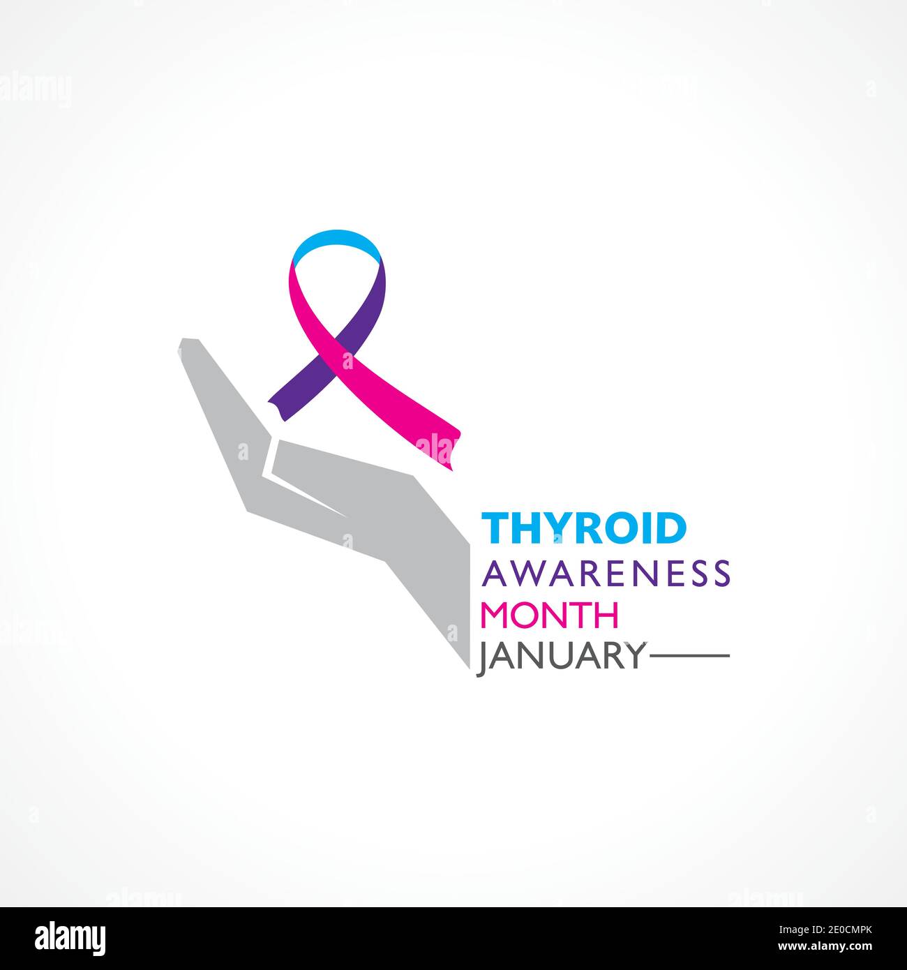 Vector illustration of Thyroid Awareness Month observed in January ...