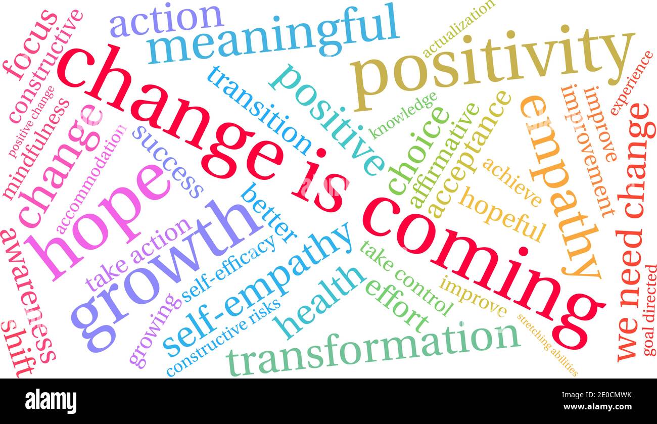 Change Is Coming word cloud on a white background Stock Vector Image ...