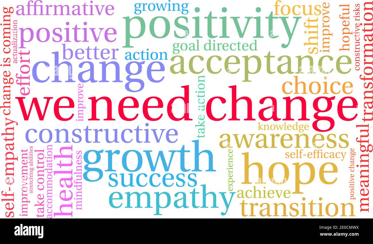 We Need Change word cloud on a white background Stock Vector Image ...