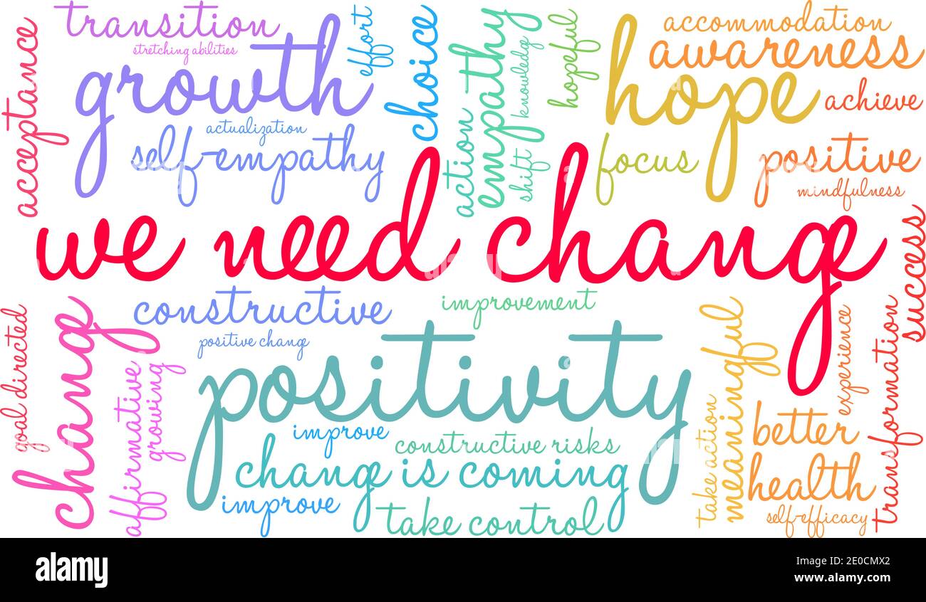We Need Change word cloud on a white background Stock Vector Image ...