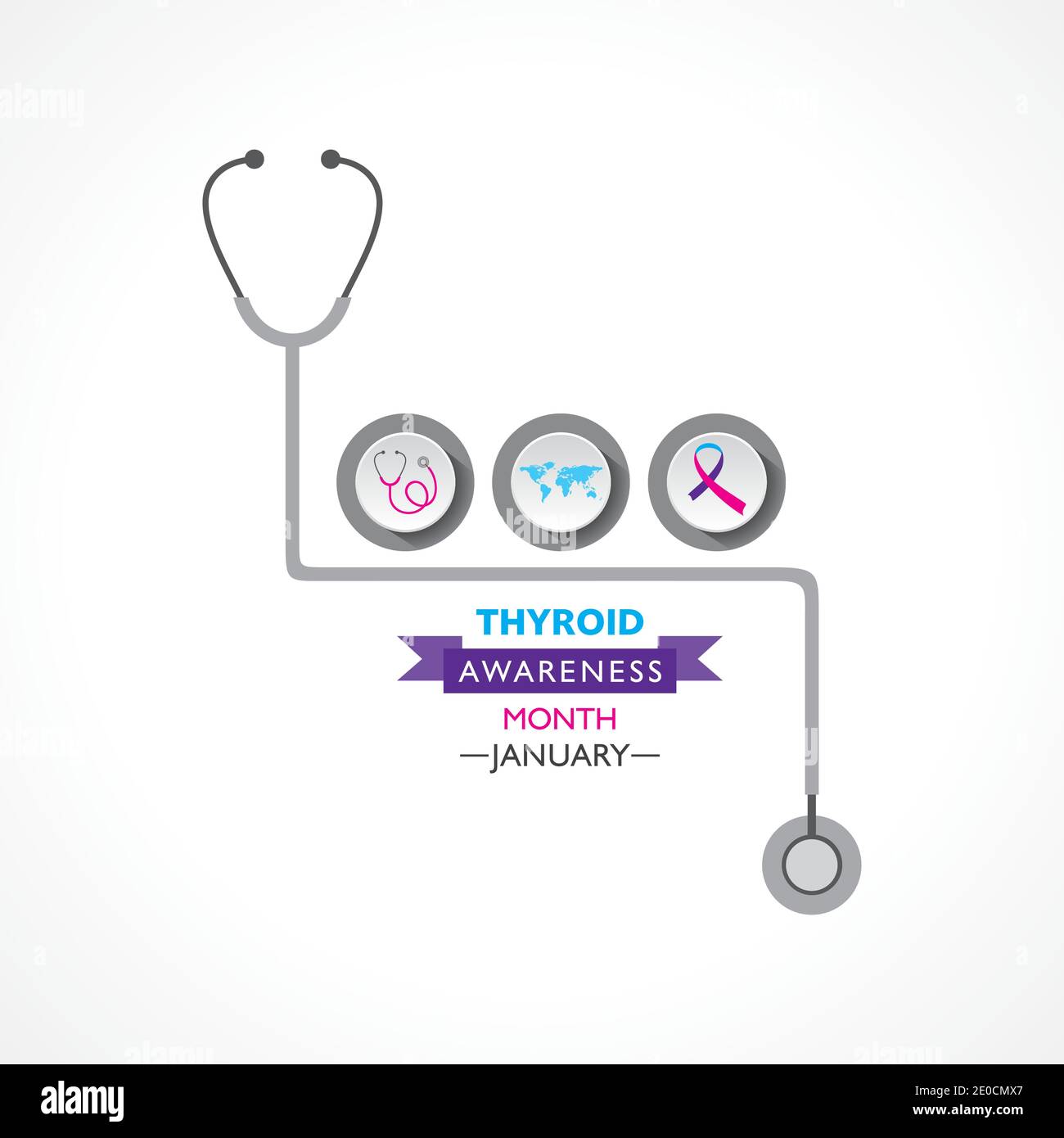 Thyroid cancer screening Stock Vector Images - Alamy