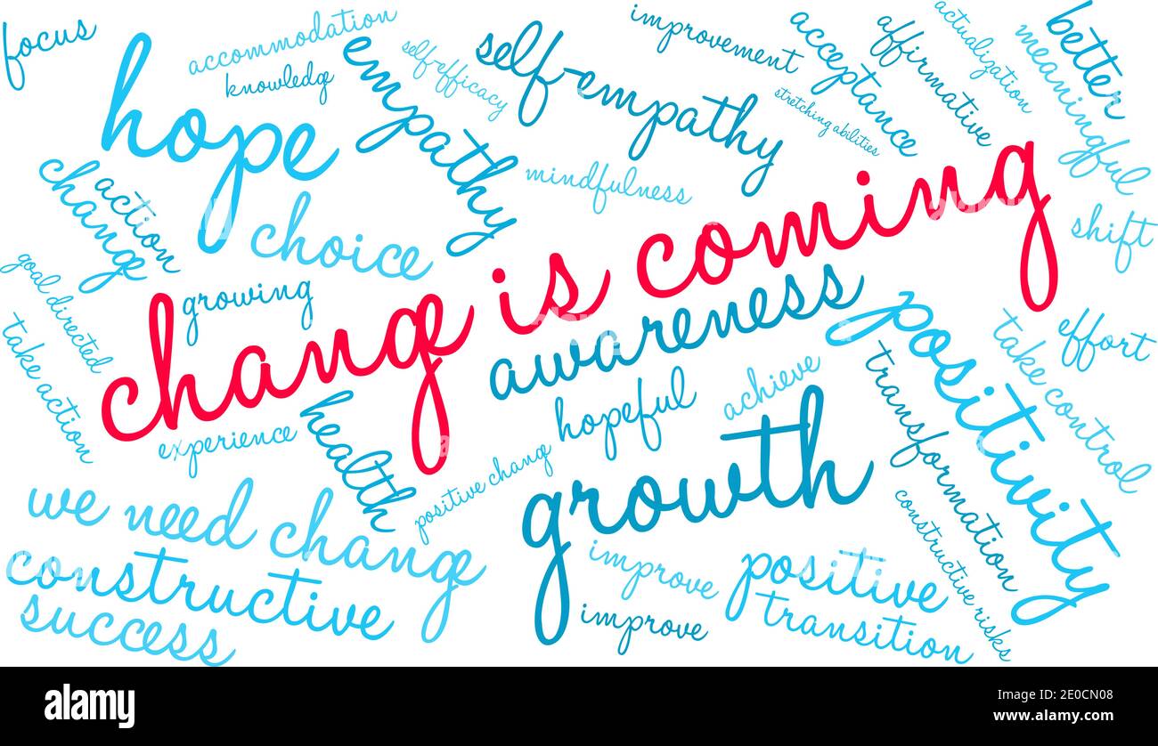 Change Is Coming word cloud on a white background Stock Vector Image ...