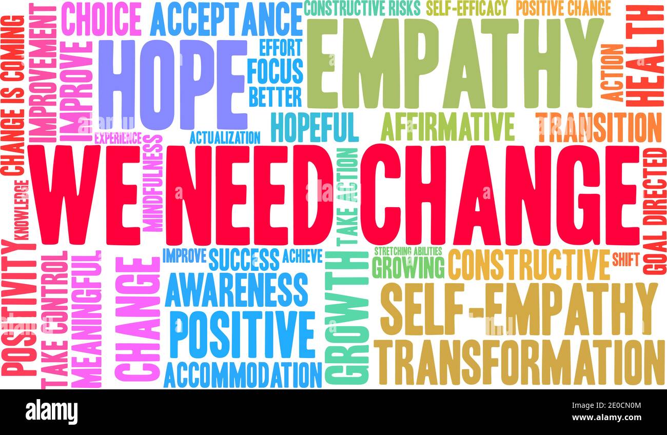 We Need Change word cloud on a white background Stock Vector Image ...
