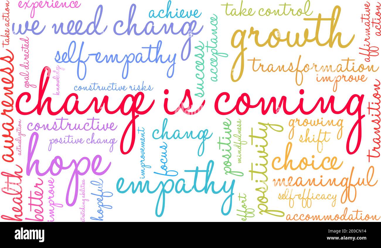 Change Is Coming word cloud on a white background Stock Vector Image ...