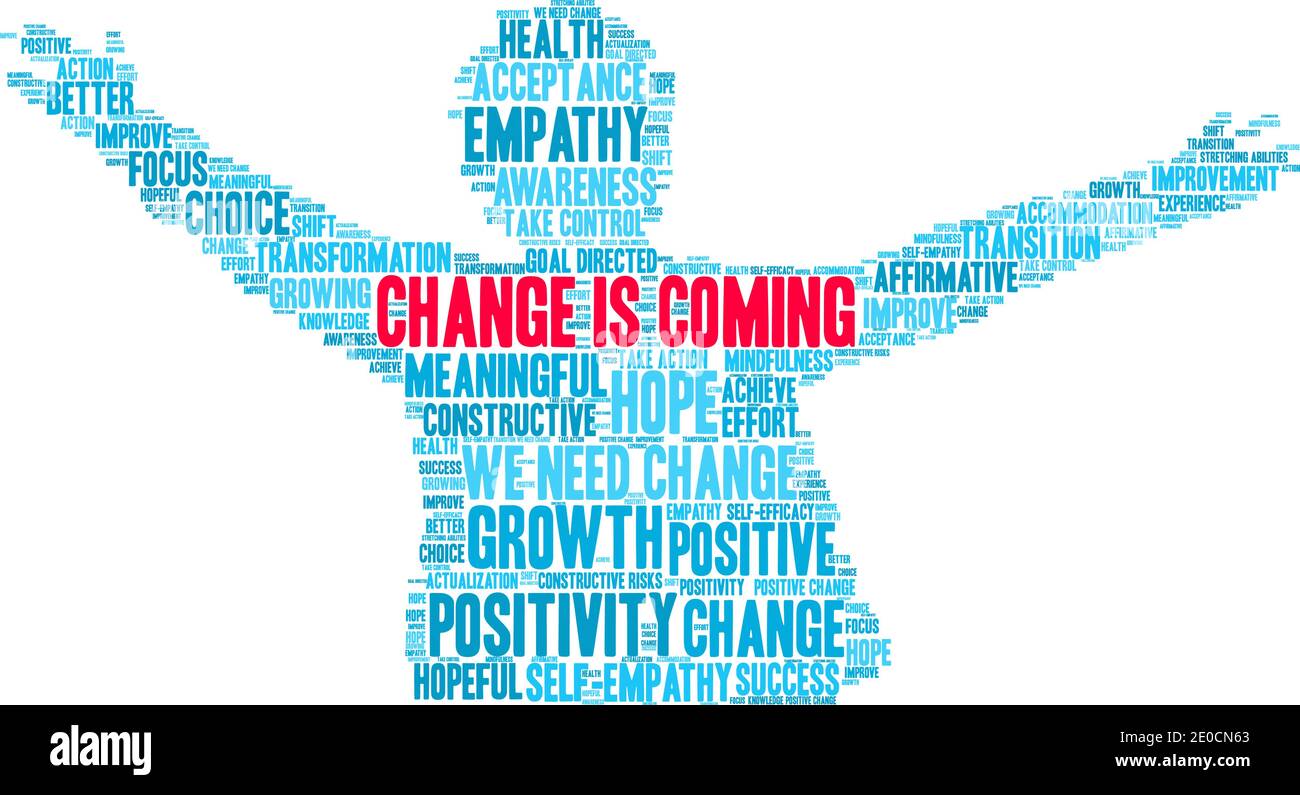 Change Is Coming word cloud on a white background Stock Vector Image ...