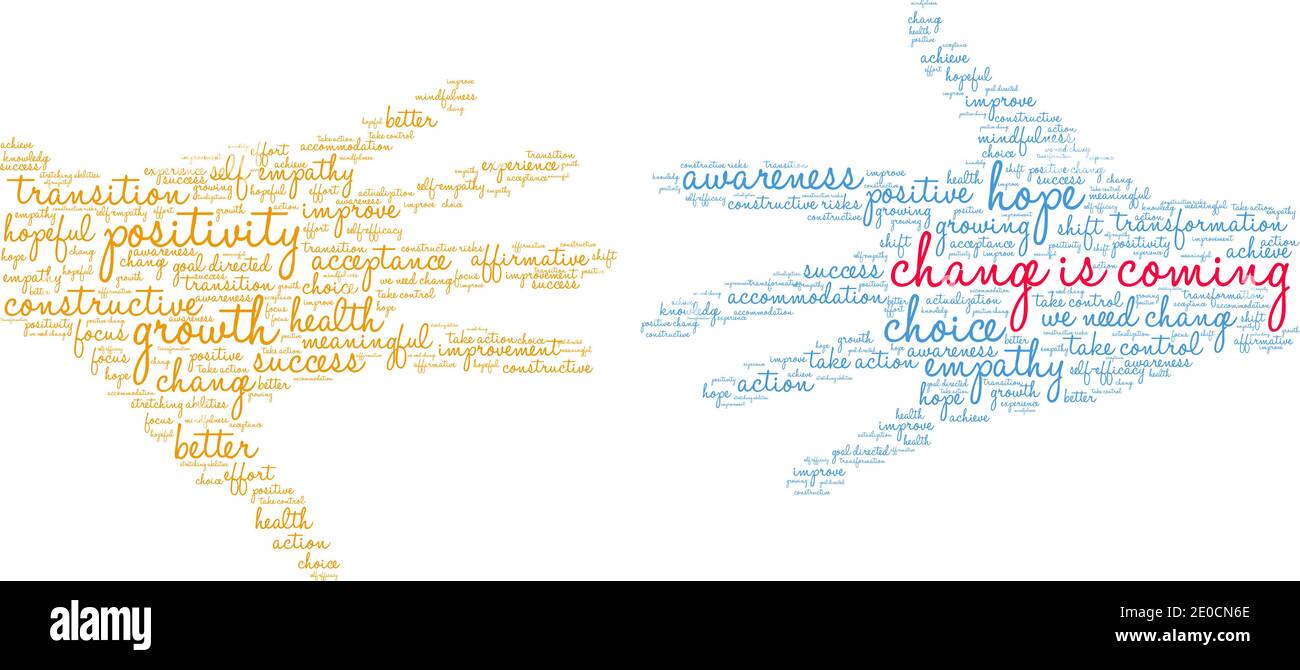 Change Is Coming word cloud on a white background Stock Vector Image ...