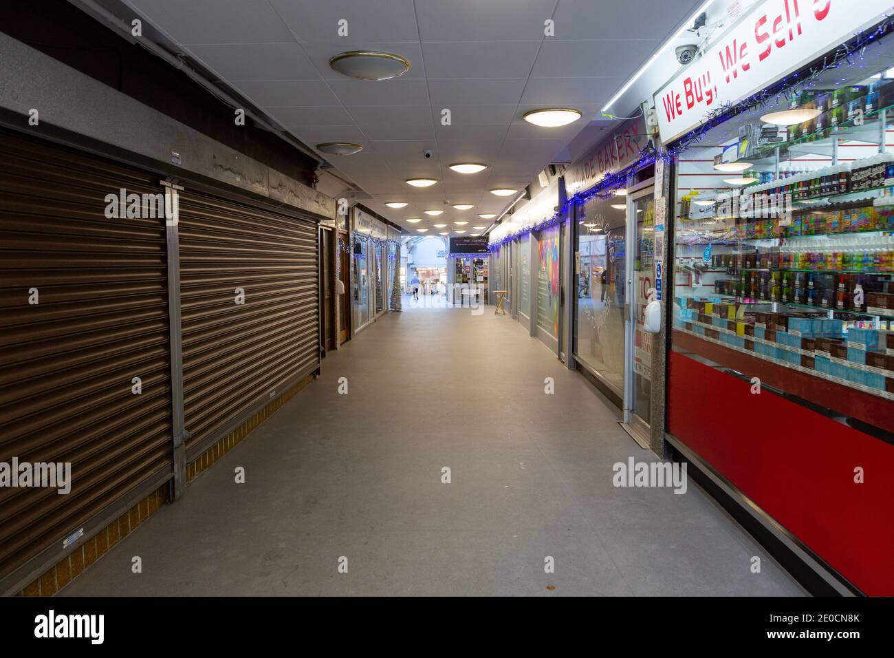 Dudley, West Midlands, UK. 31st Dec, 2020. Dudley town centre on New ...